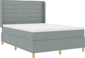 Postel s boxspringem s matrací Světle šedá 140 x 200 cm textil 3341770
