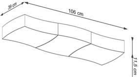 Sollux SL.1055 - Stropní svítidlo SQUARE 6xE27/60W/230V bílá