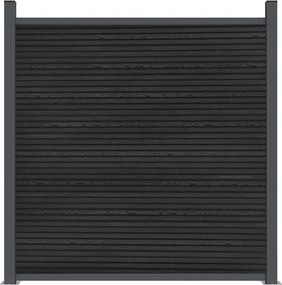 Plotový dílec šedý 872 x 186 cm WPC 3282793