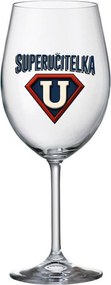 SUPERUČITELKA (ZNAK) - čirá sklenice na víno 350 ml