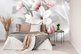 Samolepící tapeta bílá magnolie - 375x250 cm