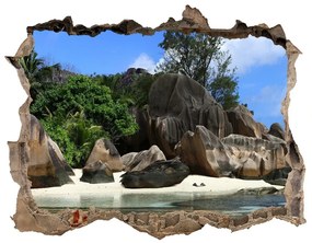 Wallmuralia Nálepka fototapeta 3D výhled Seychely panorama 95x64 cm