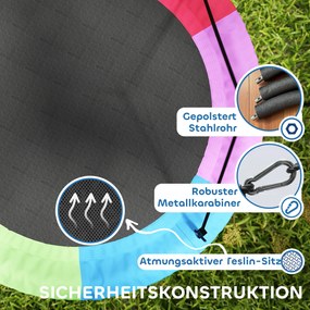 Hnízdní houpačka Výškově nastavitelná závěsná houpačka do 300 kg s nastavitelnými lany 100 x 100 x 180 cm Vícebarevné provedení