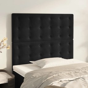 Čelo postele černé 90x5x118/128 cm sametové 3116804