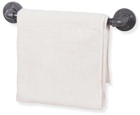 Nástěnný věšák na ručníky BORURAF 47 cm černý