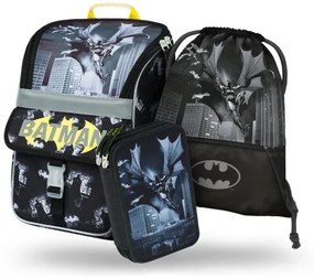 BAAGL SET 3 Zippy Batman Dark City: batoh, penál, sáček