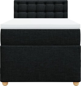 Box spring postel s matrací černá 80 x 200 cm textil 3288823