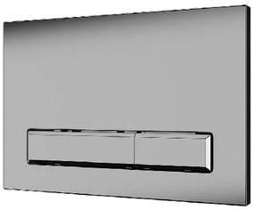 Sanela Příslušenství - Dvojčinné splachovací tlačítko splachování WC, do rámu SLR 21, matný chrom SLW 52