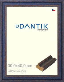 DANTIK rámeček 30x40 | LYON modrá (Plexi Čiré)