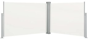 Zatahovací boční markýza / zástěna krémová 100 x 1000 cm,  48473