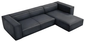 Tmavě modrá kožená rohová pohovka (pravý roh) Madame – Windsor &amp; Co Sofas