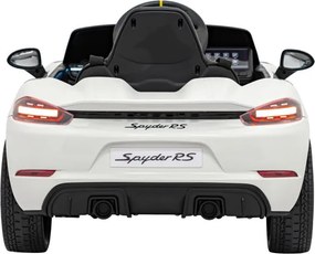 Elektrické autíčko Porsche Spyder RS ​​718 Lakýr bílé