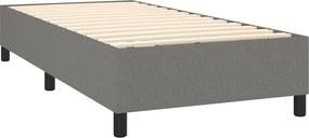 vidaXL Box spring postel s matrací 90x200 cm textil [3136490] Barva: Tmavě šedá