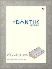 DANTIK rámeček 29,7x42 | ANDRÉ velká stříbrná (Plexi Čiré)