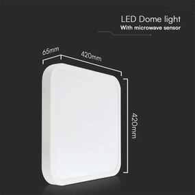 LED Koupelnové stropní svítidlo se senzorem LED/36W/230V 4000K IP44 bílá