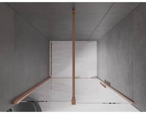 Mexen Velar, posuvné dveře do otvoru 90x200 cm, 8mm čiré sklo, měděná matná, 871-090-000-01-65