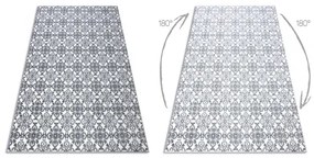 koberec ARGENT W4949 květiny bílá / šedá velikost 160x220 cm | krásné koberce cz