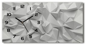 Wallmuralia Skleněné hodiny na stěnu tiché Abstrakce 3D 60x30 cm