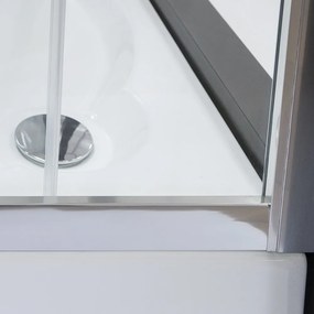 Čtvrtkruhový sprchový kout s dvoudílnými posuvnými dveřmi LLR2 1900 mm 876-898 560 Transparent S Bílý LLR2/900 SMONT 555-900000S-04-02