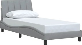 Rám postele bez matrace Hanko světle šedý 90 x 200 cm textil 3310363