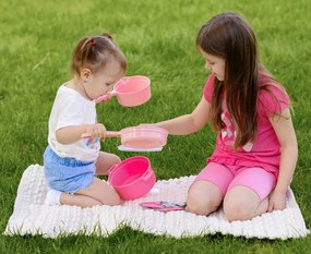 _Ostatní 1_ Nádobí baby dětské růžové set 2 hrnce s pánví a doplňky plast 36214
