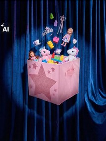 Sinsay - Skládací úložný box s motivem hvězd - růžová