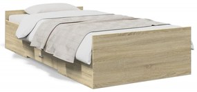 Rám postele se zásuvkami dub sonoma 75x190 cm kompozitní dřevo,  3280351