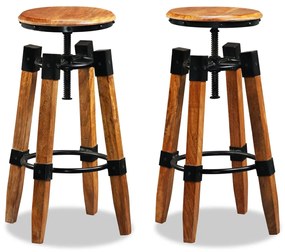 vidaXL Barové stoličky 2 ks masivní mangovníkové dřevo