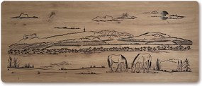 Li-Go "Pálava" světelný obraz s baterií 120x50 cm varianta ovládání: manuál/pohybové čidlo, provedení povrchu: jedle