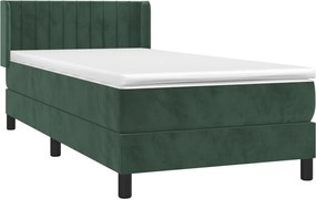 vidaXL Box spring postel s matrací 100x200 cm samet [3131066] Barva: Tmavě šedá