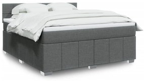 Box spring postel s matrací tmavě šedá 180x200 cm textil 3289448