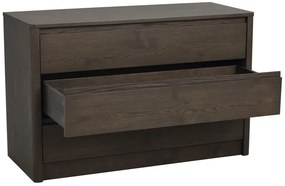 ROWICO Dřevěná komoda MELSTONE 110x45 cm tmavě hnědá