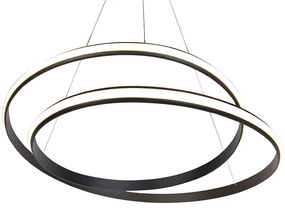 Moderní závěsné svítidlo černé 74 cm vč. LED - Rowan