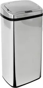 iQtech Clasik Quadrat 40 l stříbrná / bezdotykový odpadkový koš / hran