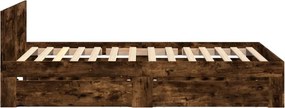 Rám postele s čelem kouřový dub 75 x 190 cm kompozitní dřevo 3295622