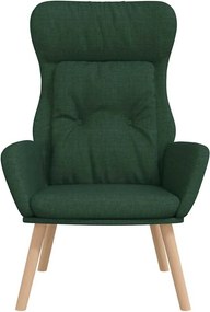 Relaxační křeslo tmavě zelené textil 341295
