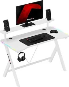 Huzaro Hero 1.9 RGB bílá / Herní stůl / 120 x 60 x 75 cm