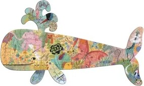 DJECO Obrysové puzzle Velryba / 150 dílků / 67,4x40 cm