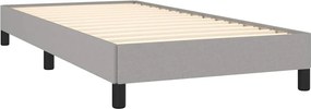 Box spring postel s matrací a LED světle šedá 80x200 cm textil 3132949
