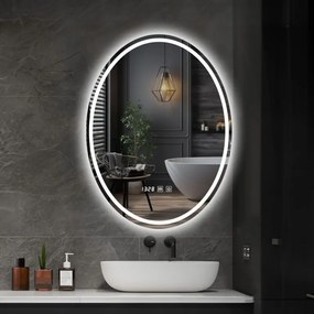 92022 IREDA Koupelnové zrcadlo s LED osvětlením, 80 x 60 cm