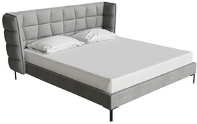 OnaDnes -20% Šedá látková dvoulůžková postel Miotto Monza 180 x 200 cm