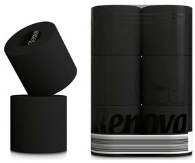 Toaletní papír Black Label černý 3-vrstvý, 6 ks