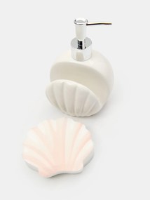 Sinsay - Dávkovač na mýdlo s místem na houbičku a mořským motivem - bílá