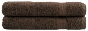 Prémiové ručníky SOLUND 2 ks hnědé 100x200 cm 600 g/m² 137245