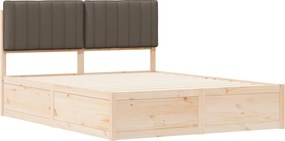 Rám postele s čalouněným čelem s čelo Taupe 160 x 200 cm 3398222