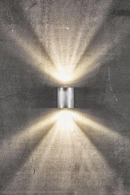 NOR 49701031 Venkovní nástěnné svítidlo Canto 2 2x5W LED galvanizovaná ocel čirá - NORDLUX