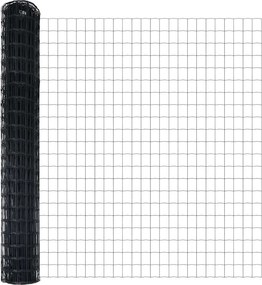 Euro plotové kotvení 10 x 1,5 m Ocel potažená PVC Šedá Síťovina 3350442
