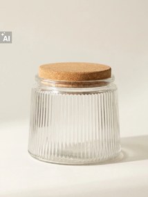 Sinsay - Rýhovaná nádoba na potraviny s víkem - clear