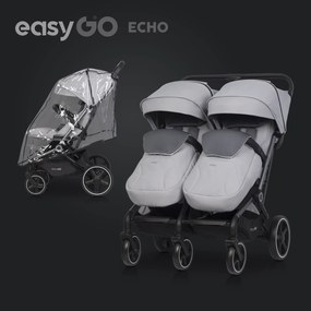 Sourozenecký kočárek EasyGo Echo Cloudy Gray