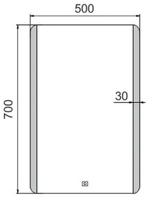 Nimco LED zrcadlo 500x700 - ZP 17001